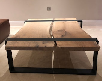 Solid Oak and Larch Coffee Table // Handmade, Vintage and Rustic ...