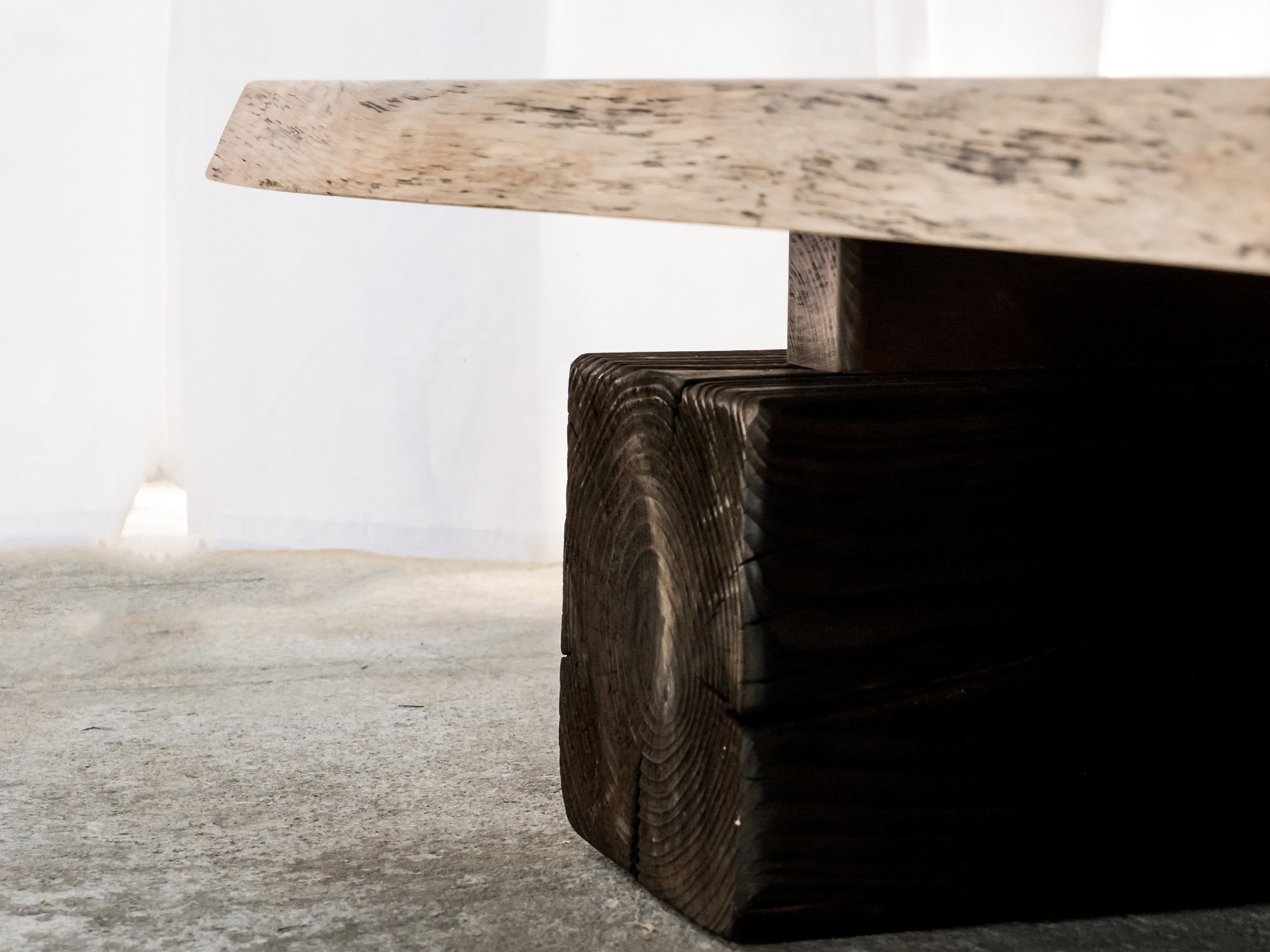 Solid Oak and Larch Coffee Table // Handmade, Vintage and Rustic ...