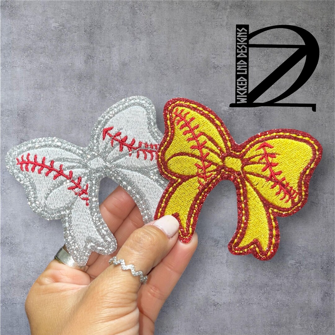 Softball and Baseball Glitter Iron on Patch - Etsy