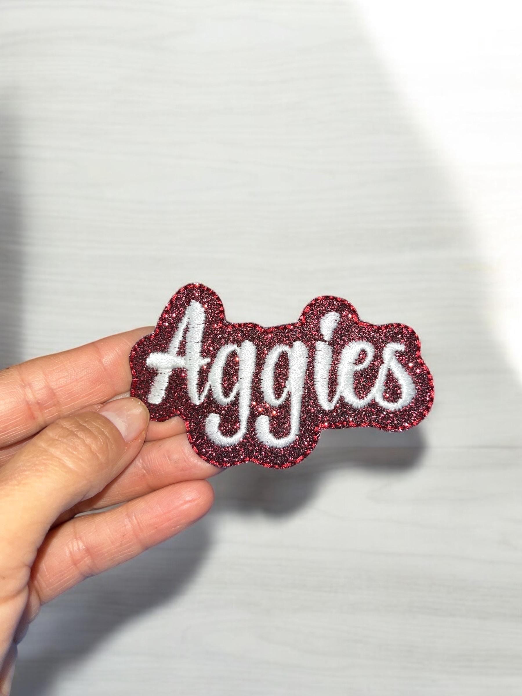 Aggies Glitter Iron on Patch - Etsy