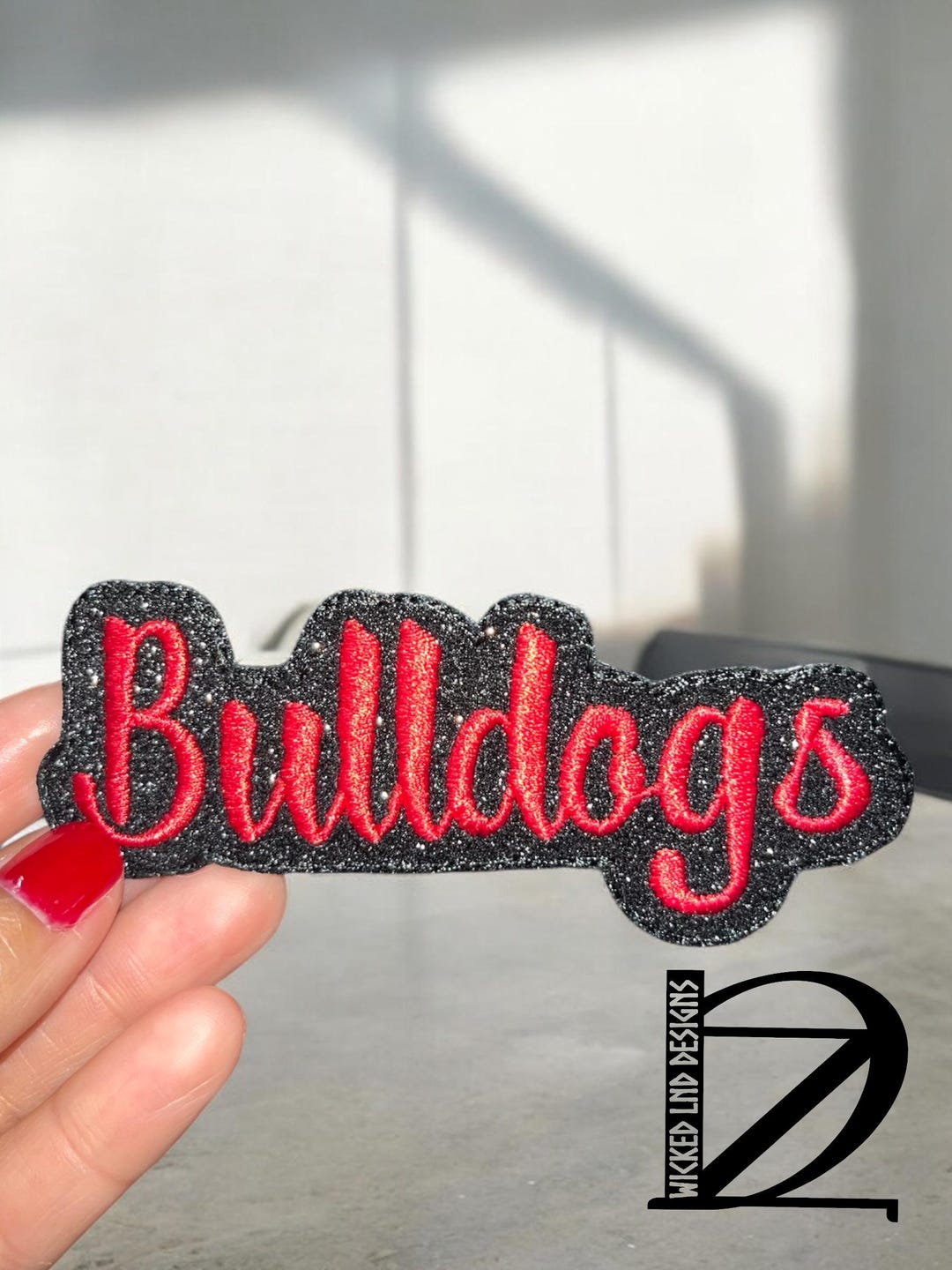 Bulldogs Glitter Iron on Patch - Etsy