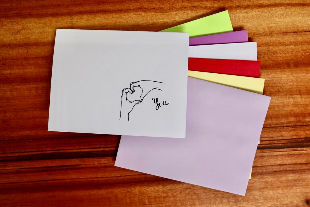 Love You heart Hands Card - Etsy