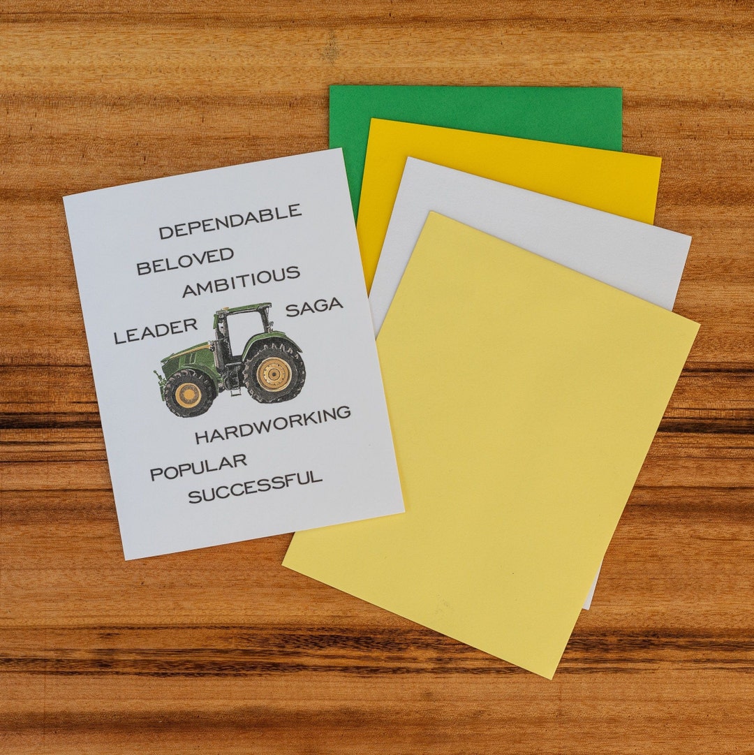 Tractor Farming Birthday Card - Etsy
