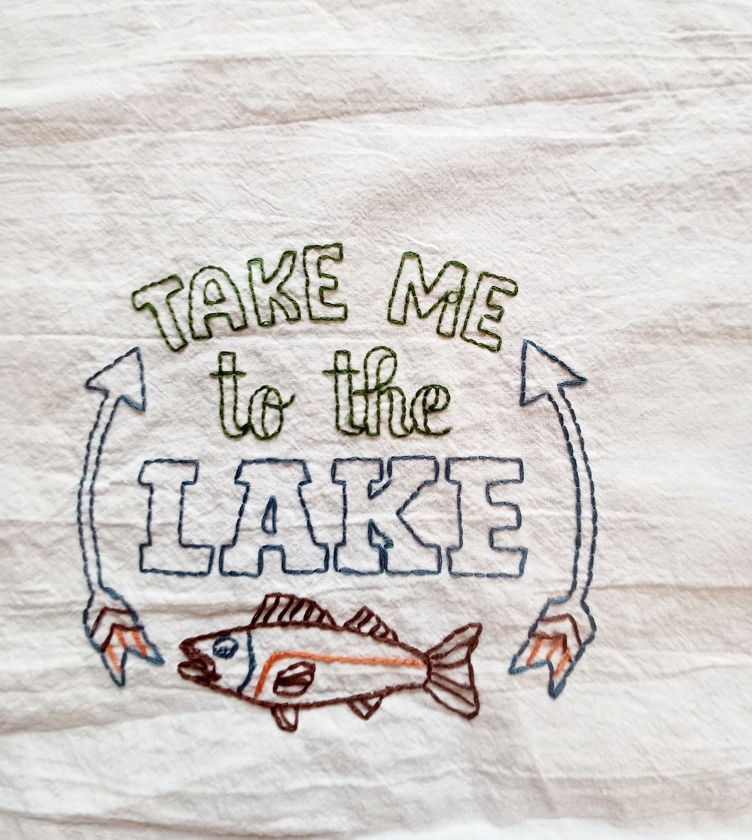 Lake Collection: Take Me to the Lake Dish/tea Towel - Etsy