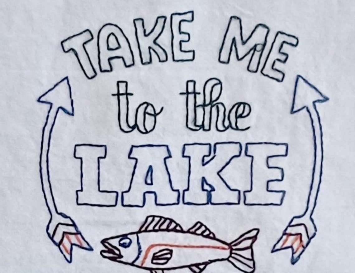 Lake Collection: Take Me to the Lake Dish/tea Towel - Etsy