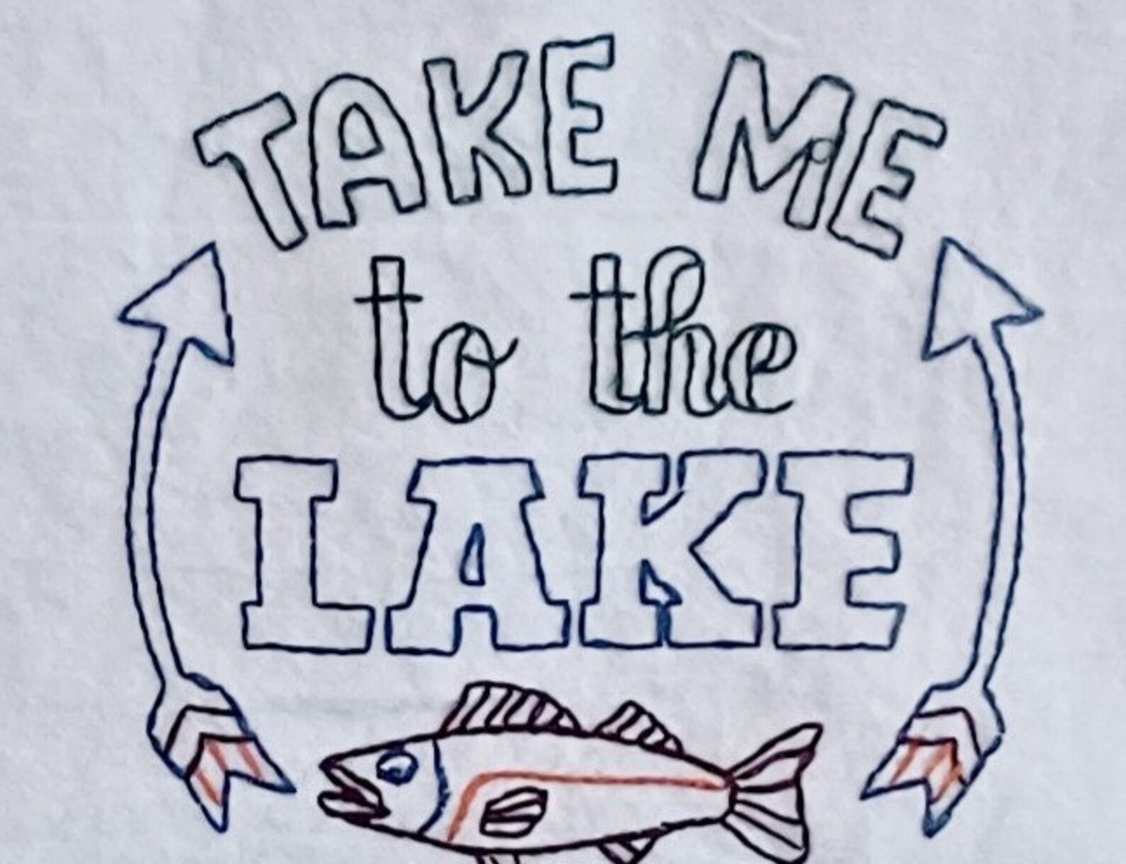 Lake Collection: Take Me to the Lake Dish/tea Towel - Etsy