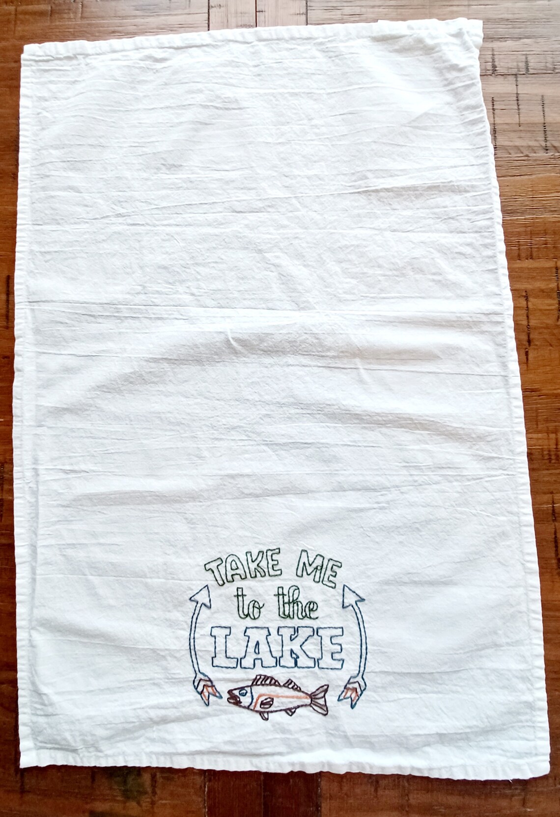 Lake Collection: Take Me to the Lake Dish/tea Towel - Etsy