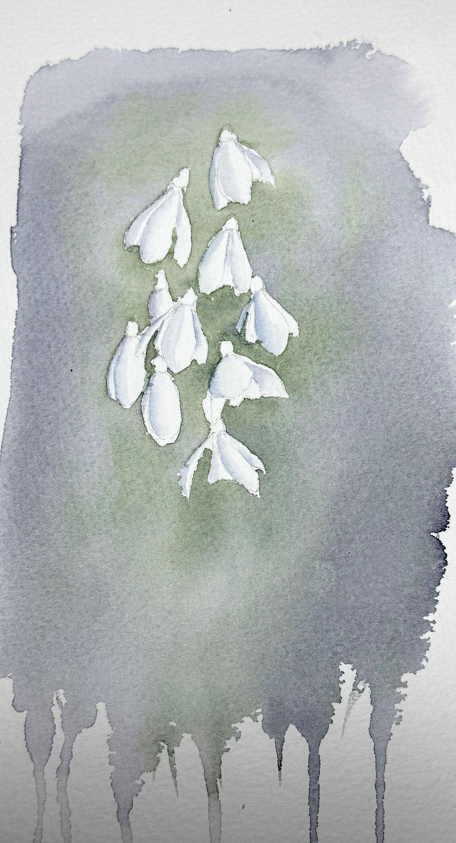 Instant Download Tutorial Snowdrops Watercolour Painting Step by Step ...