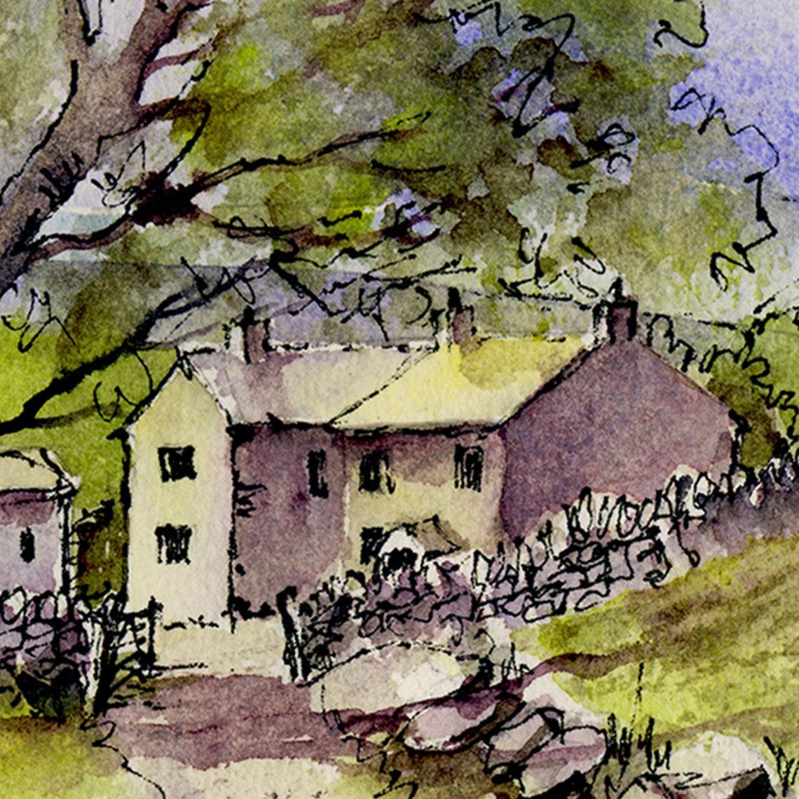 Wall Art Watercolour Original Art Home Decor Landscape - Etsy