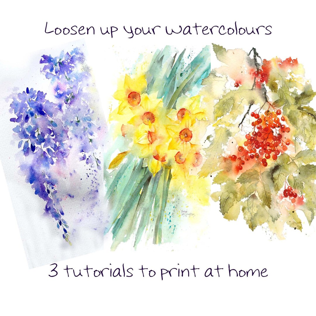 Learn to Paint Loose Watercolour. Instant Print Step by Step 3 ...