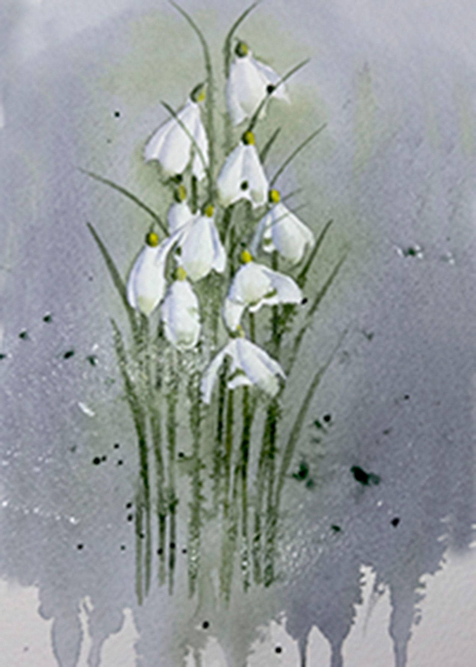 Instant Download Tutorial Snowdrops Watercolour Painting Step by Step ...