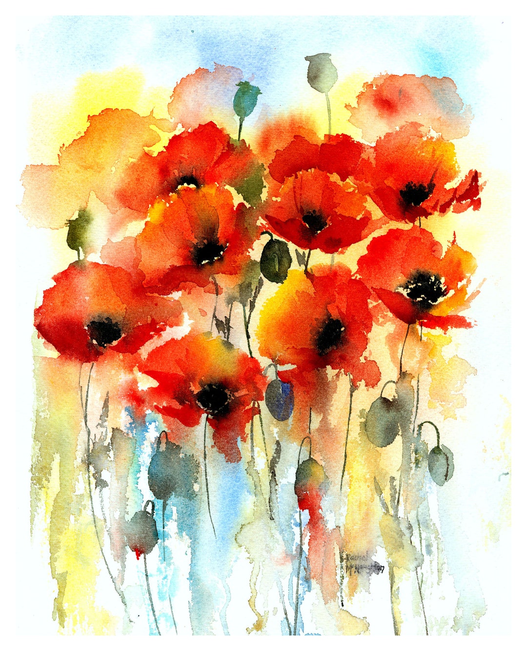 Home Decor, Wall Art. Scarlet Poppies. Gift for Her. Giclee Print - Etsy