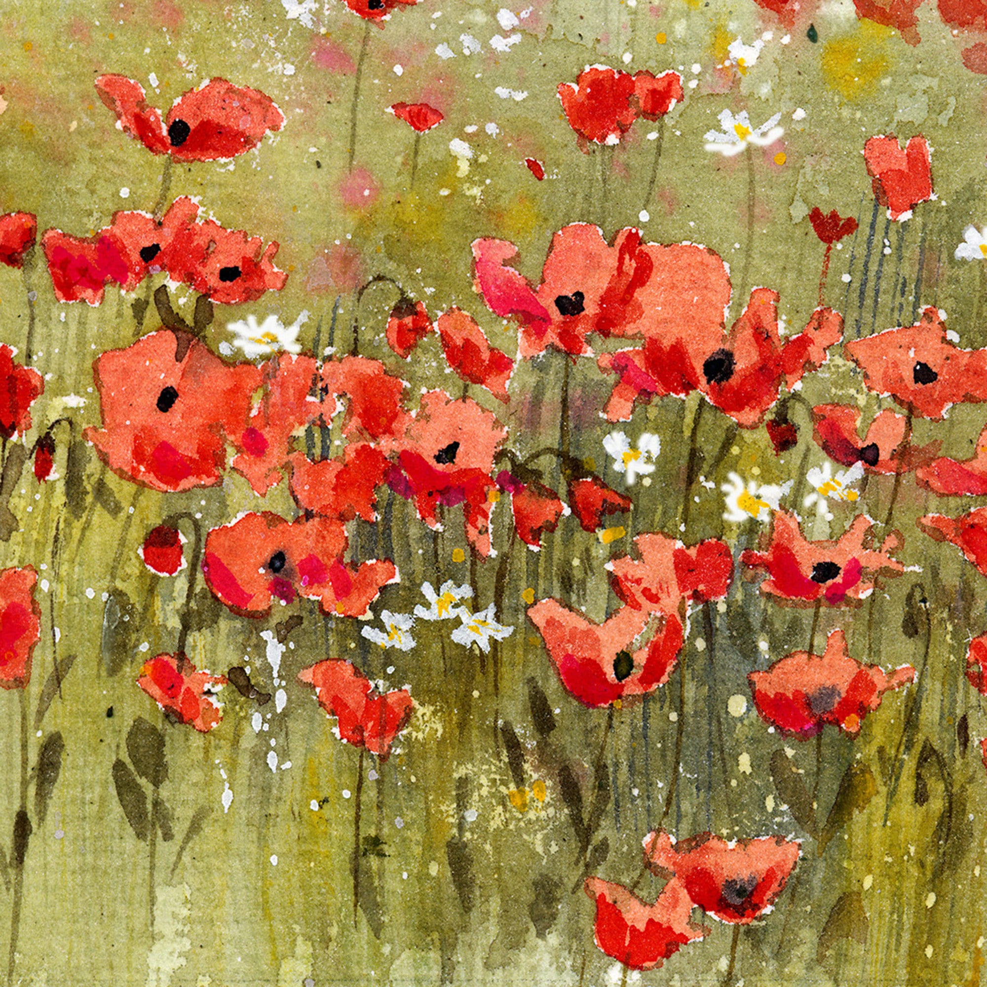 Home Decor Art Wall Art Red Poppy Flower Print Watercolour Art Painting ...