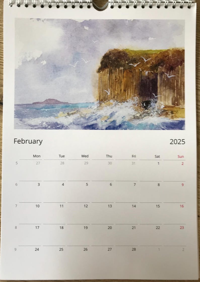 Calendar 2025 Watercolour Painting Landscape Art Calendar - Etsy