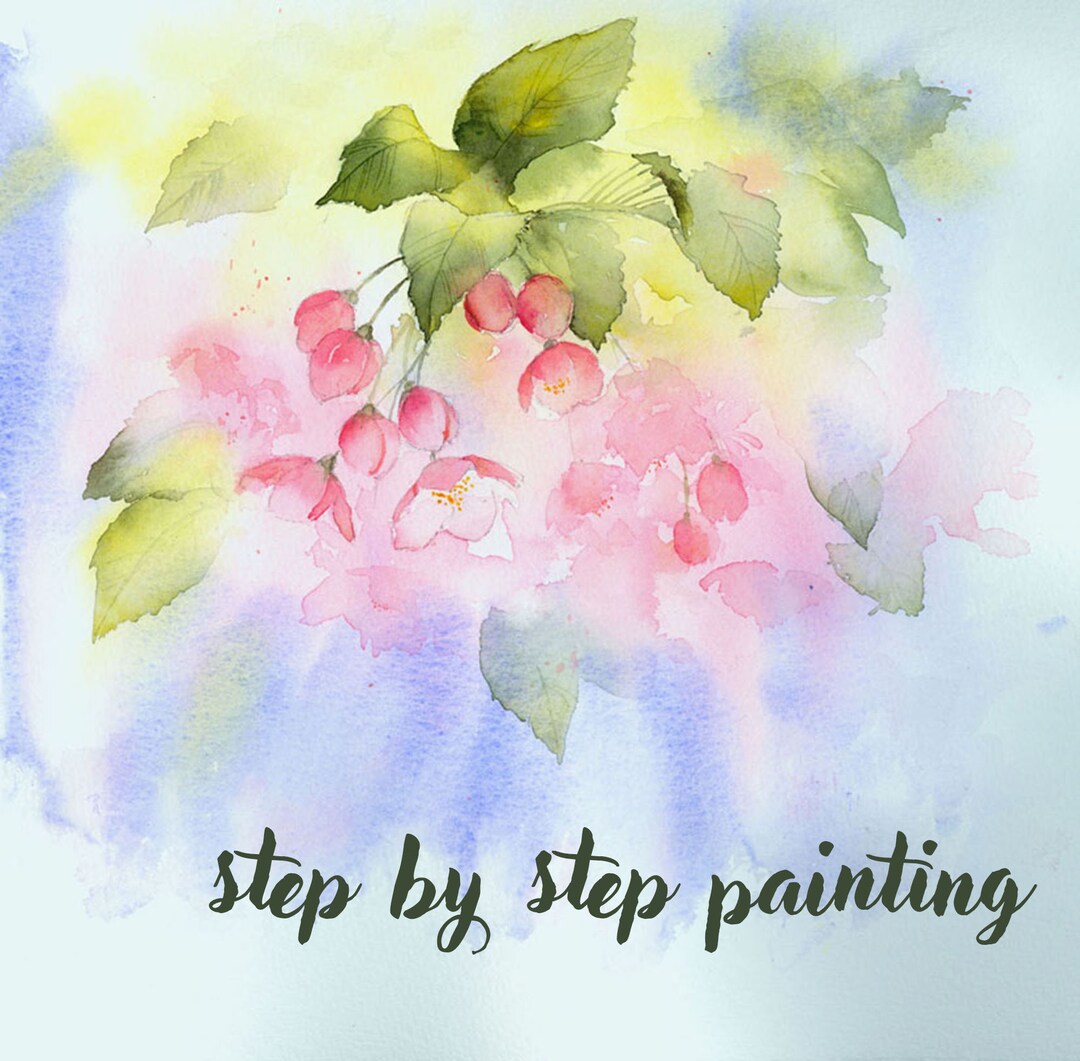 Instant Download Printable Step by Step Watercolour Painting Tutorial ...