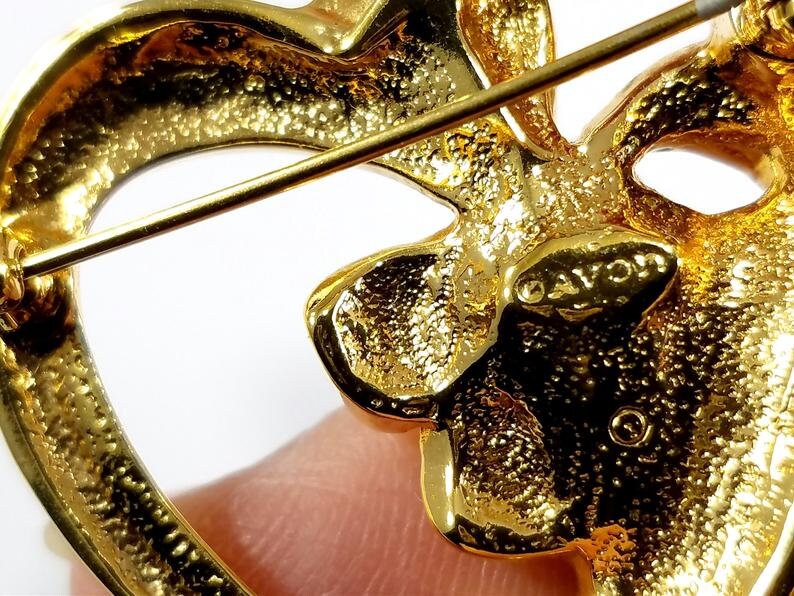 Vintage Avon Heart Shaped Birthstone Garnet Heart Brooch - Etsy