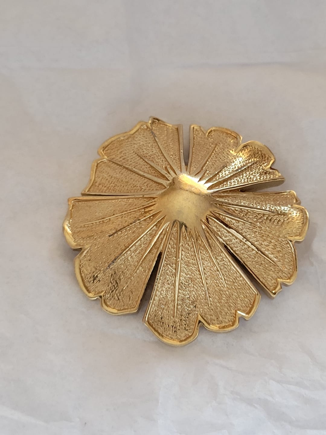 Vintage Gold Dome Shaped Metal Flower - Etsy