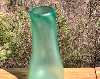 Vintage Green Glass Narco Vase - Etsy