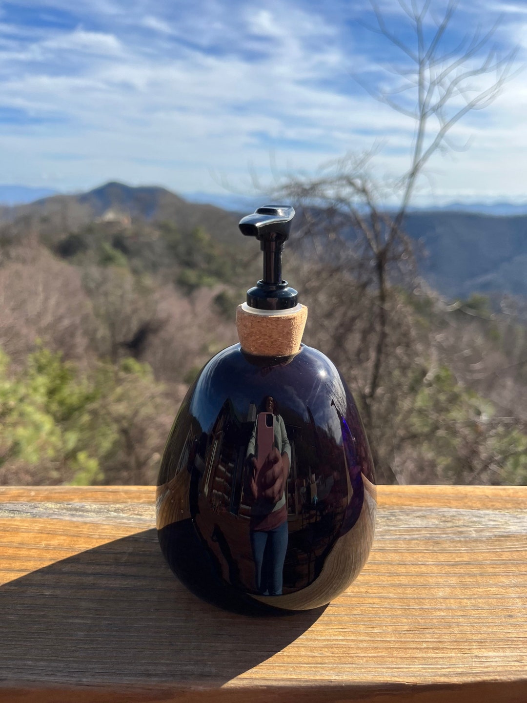 Maroon Soap Dispenser With Black Plastic Pump - Etsy