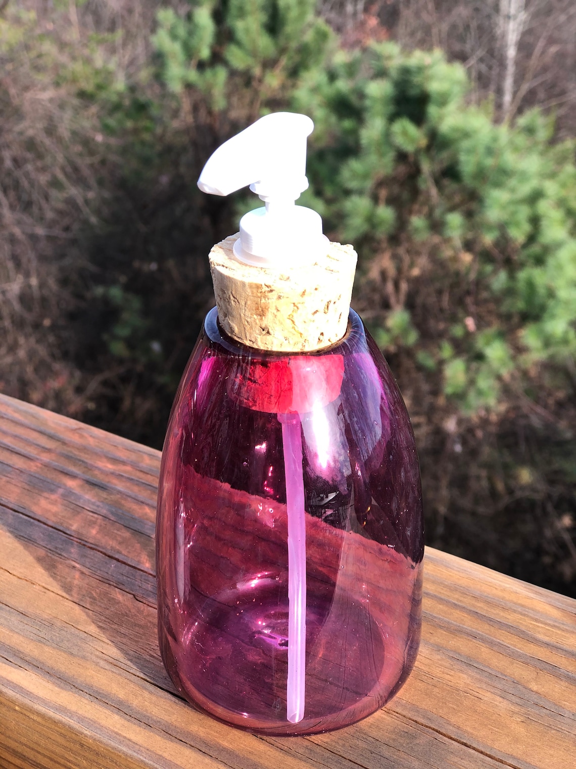 Pink Soap Dispenser With White Plastic Pump - Etsy