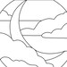 Cloudy Moon Sky Pattern Stained Glass PDF Digital File - Etsy