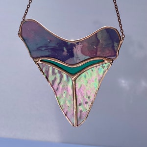 Colorful Sharks Tooth Stained Glass Sun Catcher - Etsy