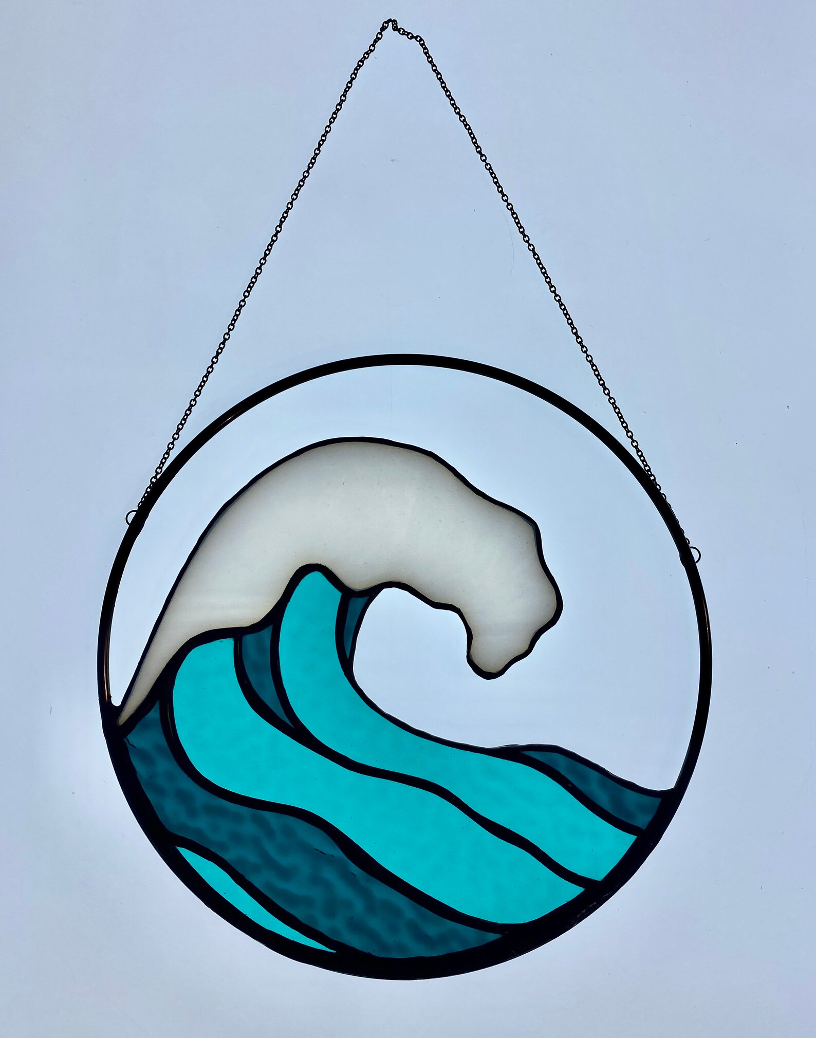 Wave Pattern Stained Glass Sun Catcher PDF Digital File - Etsy