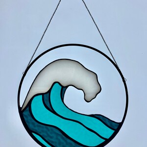 Wave Pattern Stained Glass Sun Catcher PDF Digital File- Original ...