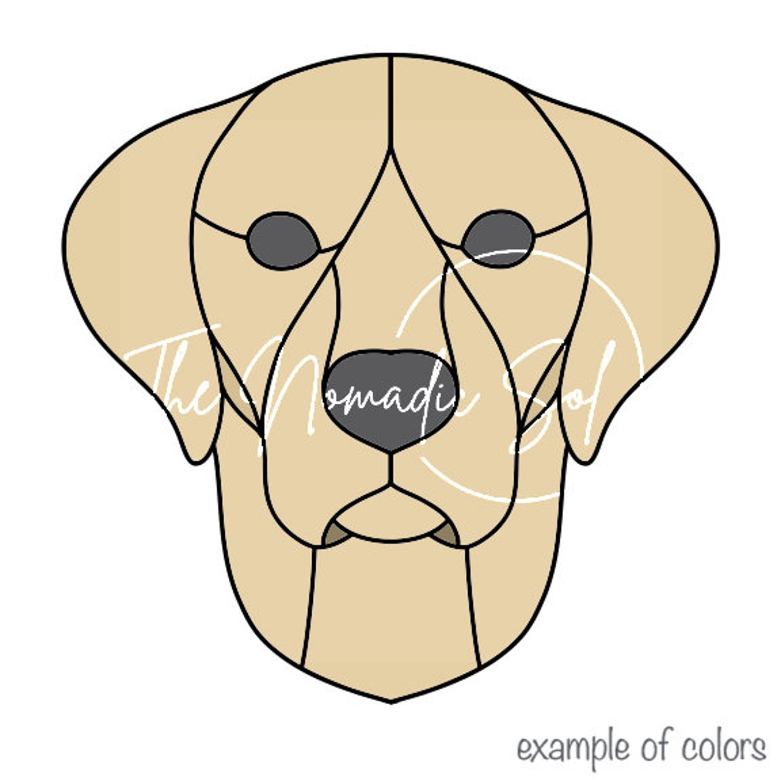 Labrador Retriever Pattern Stained Glass PDF Digital File - Etsy
