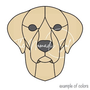 Labrador Retriever Pattern Stained Glass PDF Digital File - Etsy