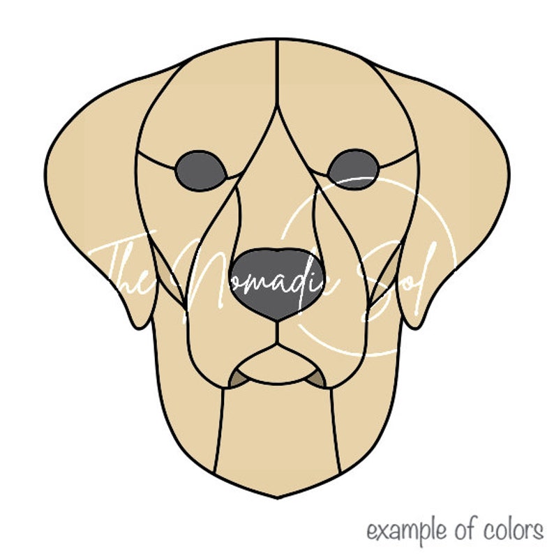 Labrador Retriever Pattern Stained Glass PDF Digital File - Etsy