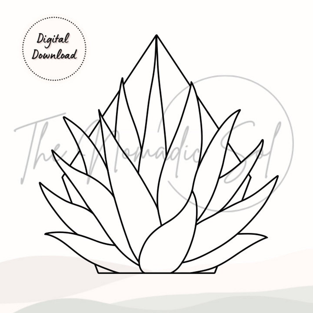 Agave Hexagon Pattern Stained Glass PDF Digital File - Etsy