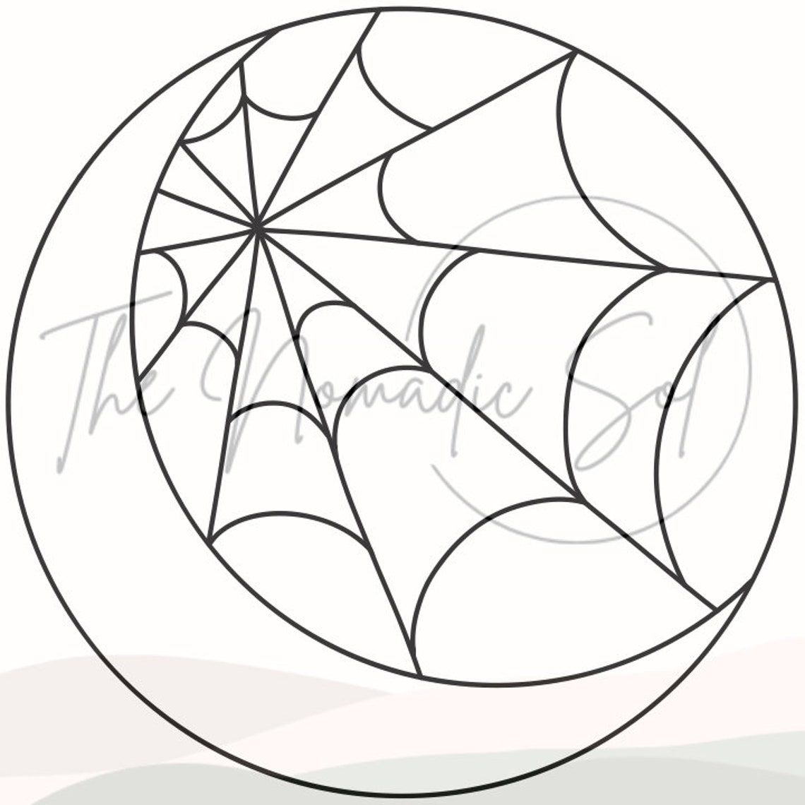 Spiderweb Moon Pattern Stained Glass PDF Digital File - Etsy