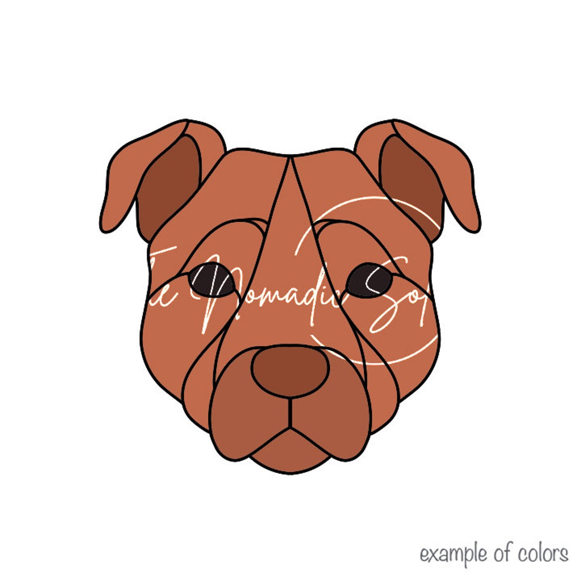 American Pit Bull Terrier Pattern Stained Glass PDF Digital File - Etsy