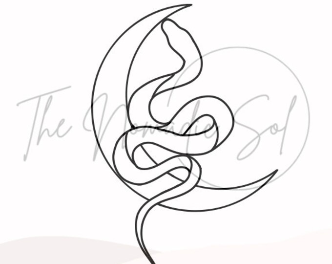 Moon Snake Pattern PDF & PNG Digital File for Stained Glass Snake Glass ...