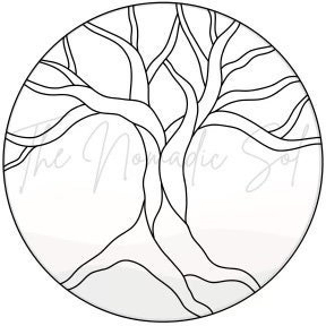 Tree Pattern Stained Glass PDF Digital File - Etsy
