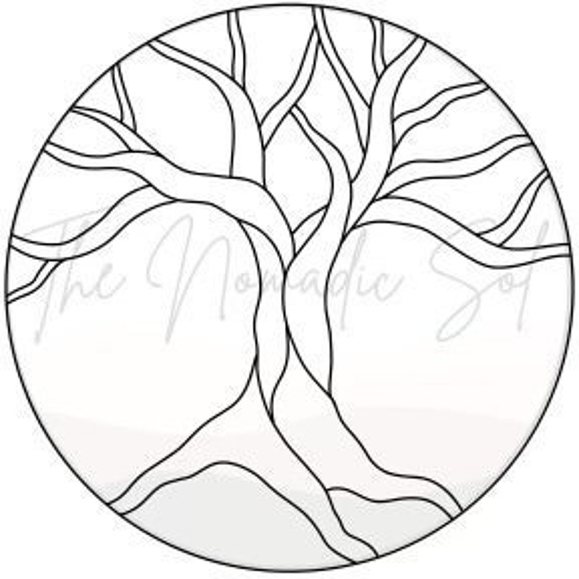 Tree Pattern Stained Glass PDF Digital File - Etsy