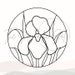 Iris Flower Pattern Stained Glass PDF Digital File - Etsy