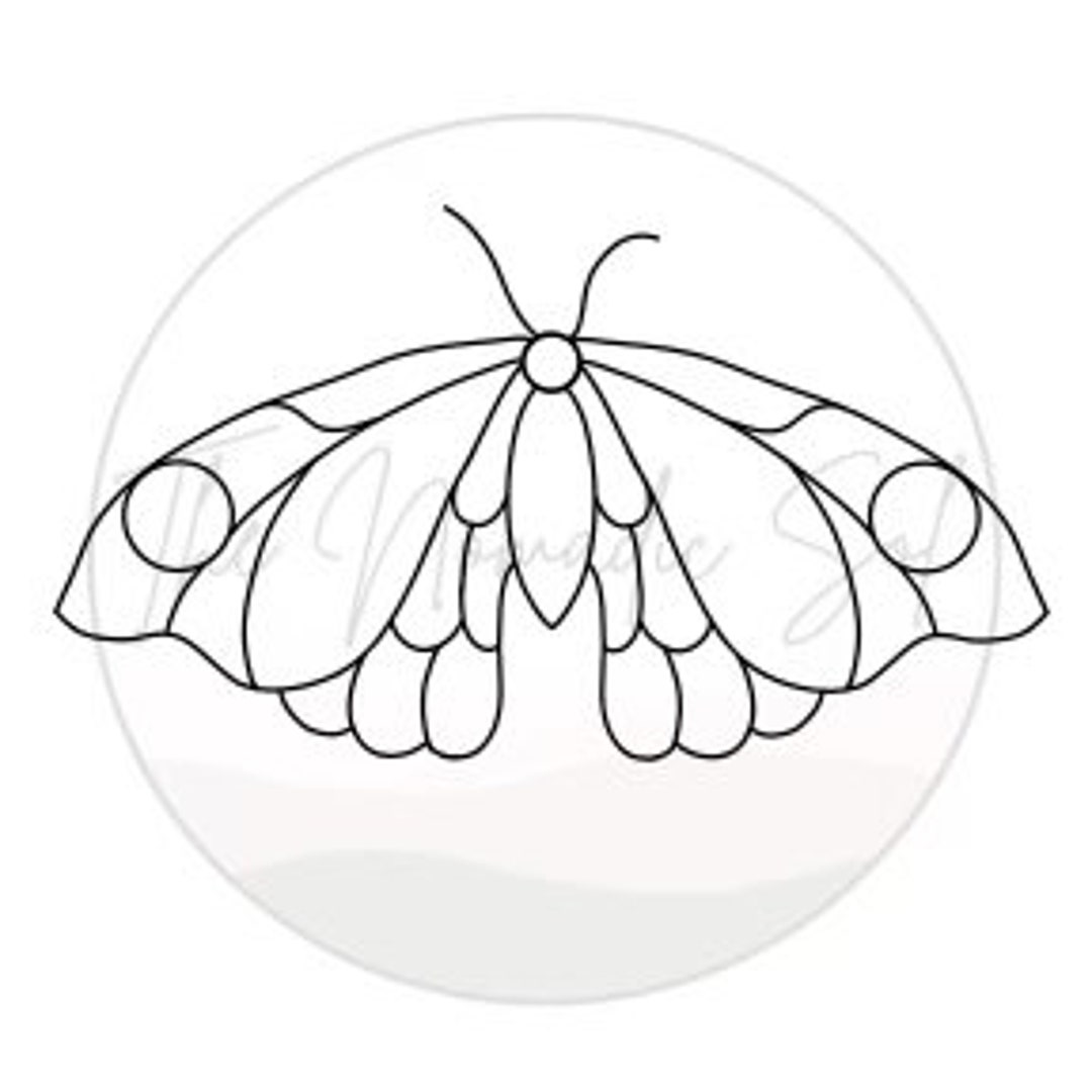 Moth Pattern Stained Glass PDF Digital File - Etsy