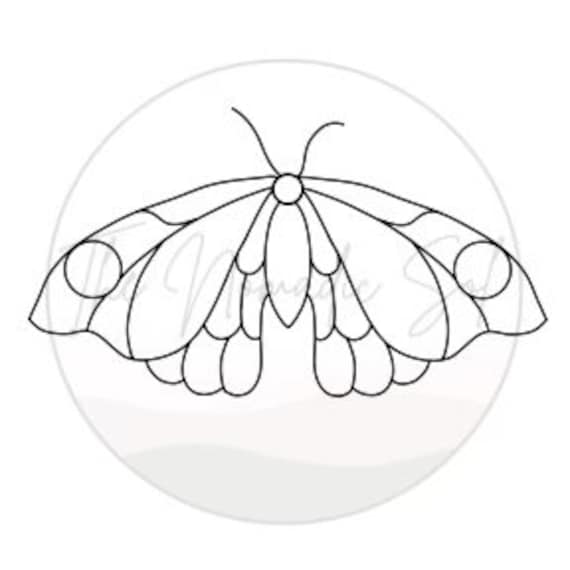 Moth Pattern Stained Glass PDF Digital File - Etsy