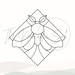 Moth in Square Pattern Stained Glass PDF Digital File - Etsy