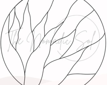 Square Agave Stained Glass Pattern PDF Digital File - Etsy