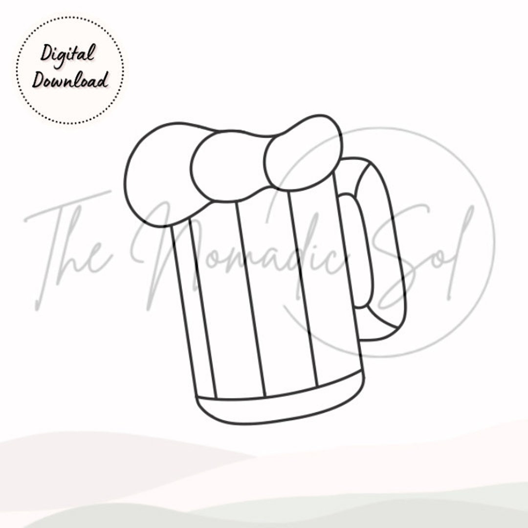 Beer Mug Pattern Stained Glass PDF Digital File - Etsy