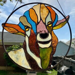 Goat Pattern Stained Glass PDF Digital File - Etsy
