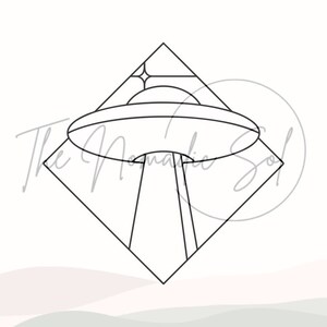 UFO Starry Night Pattern Stained Glass PDF Digital File 2 Patterns ...