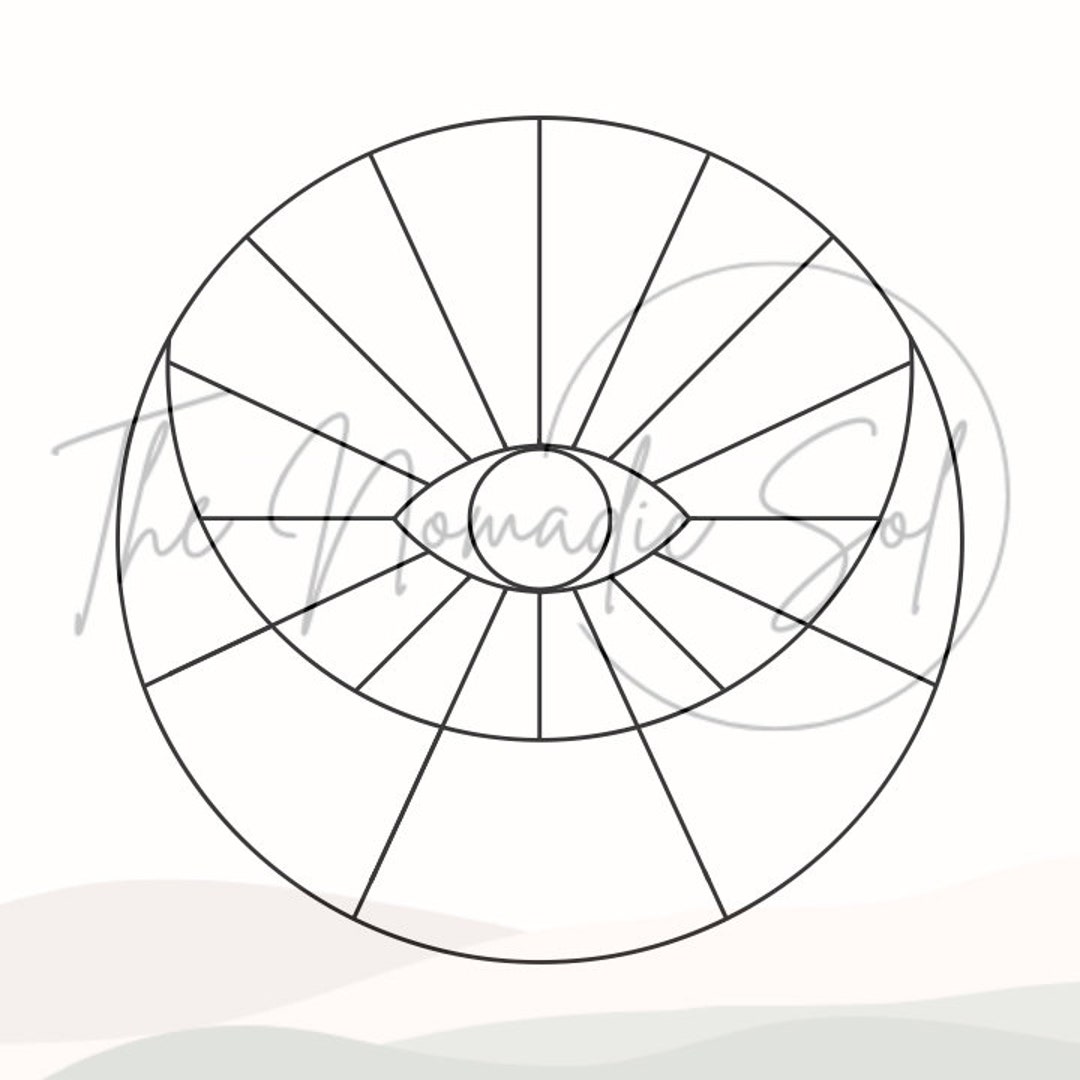 Crescent Mystic Eye Pattern Stained Glass PDF Digital File - Etsy