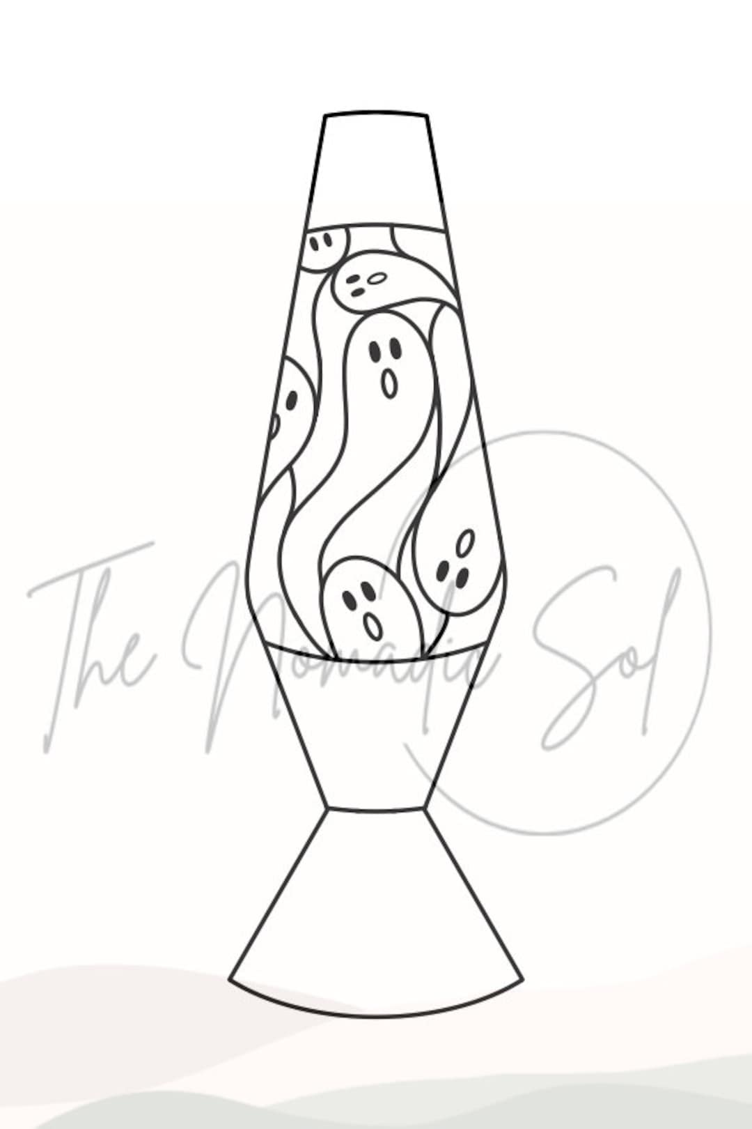 Ghost Lava Lamp Pattern Stained Glass PDF PNG JPG Digital File - Etsy