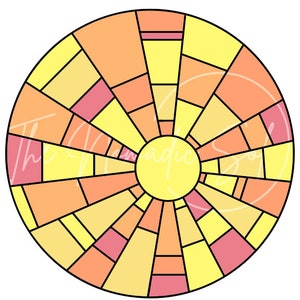 Sun Rays Pattern Stained Glass PDF Digital File - Etsy