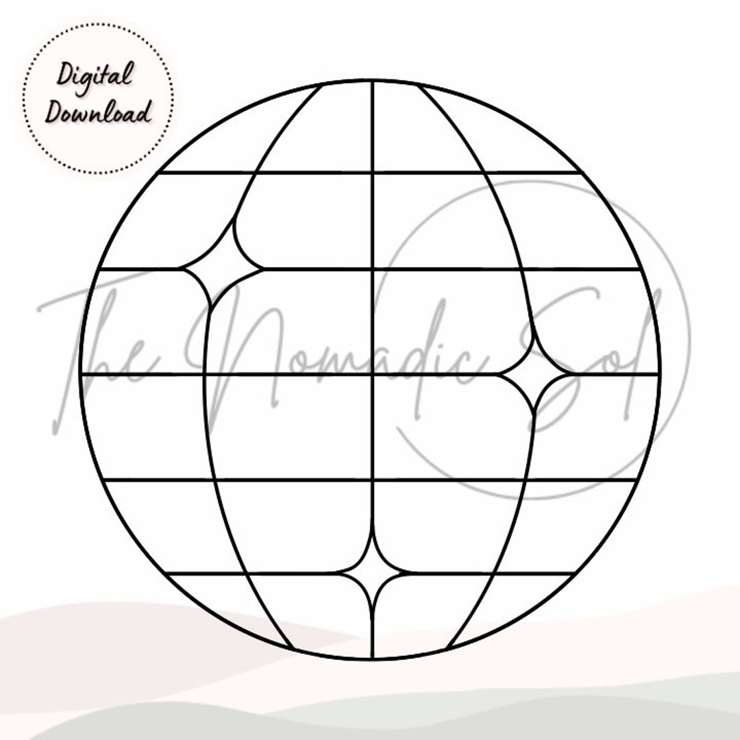 Disco Ball Pattern Stained Glass PDF Digital File - Etsy