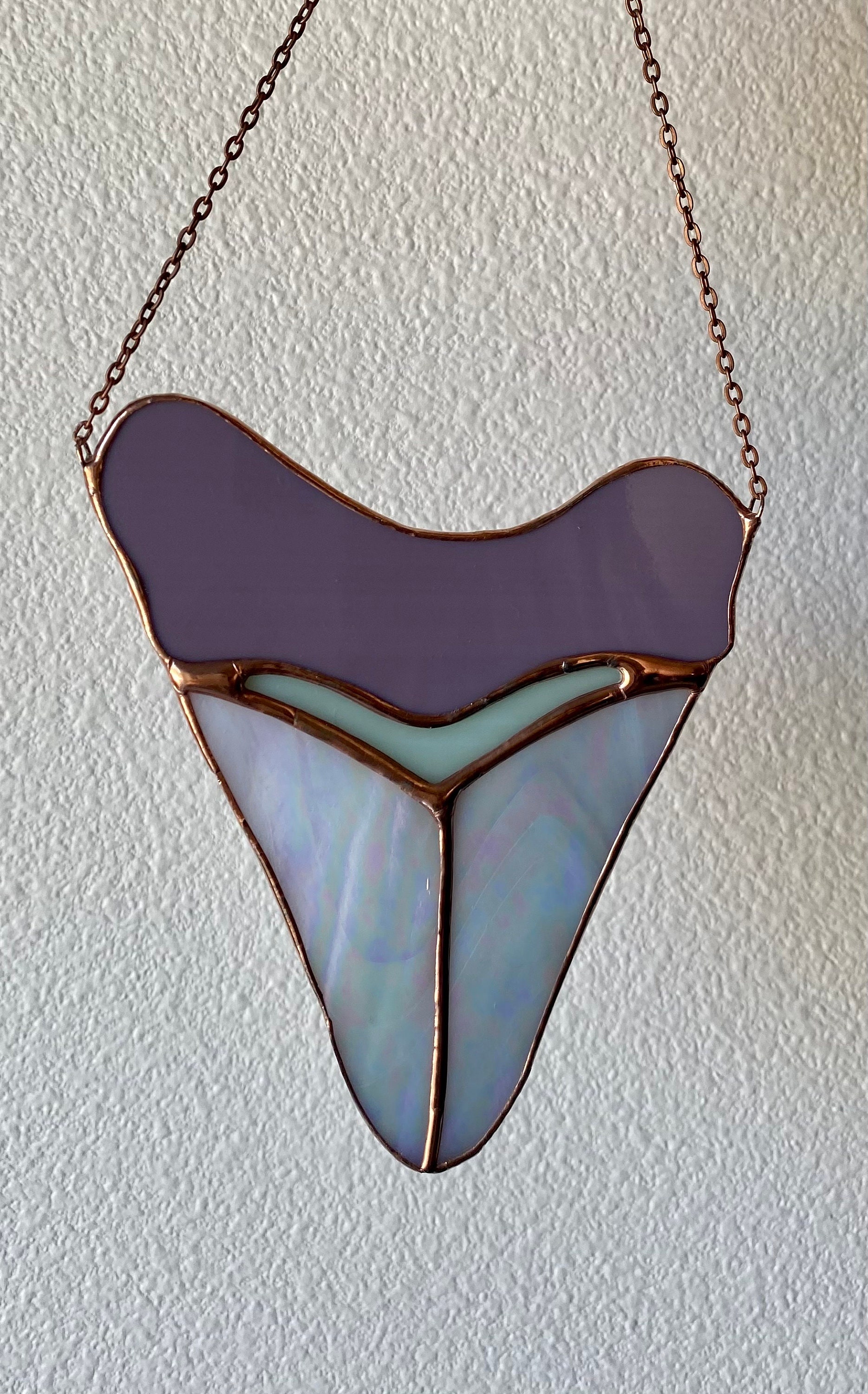 Colorful Sharks Tooth Stained Glass Sun Catcher - Etsy